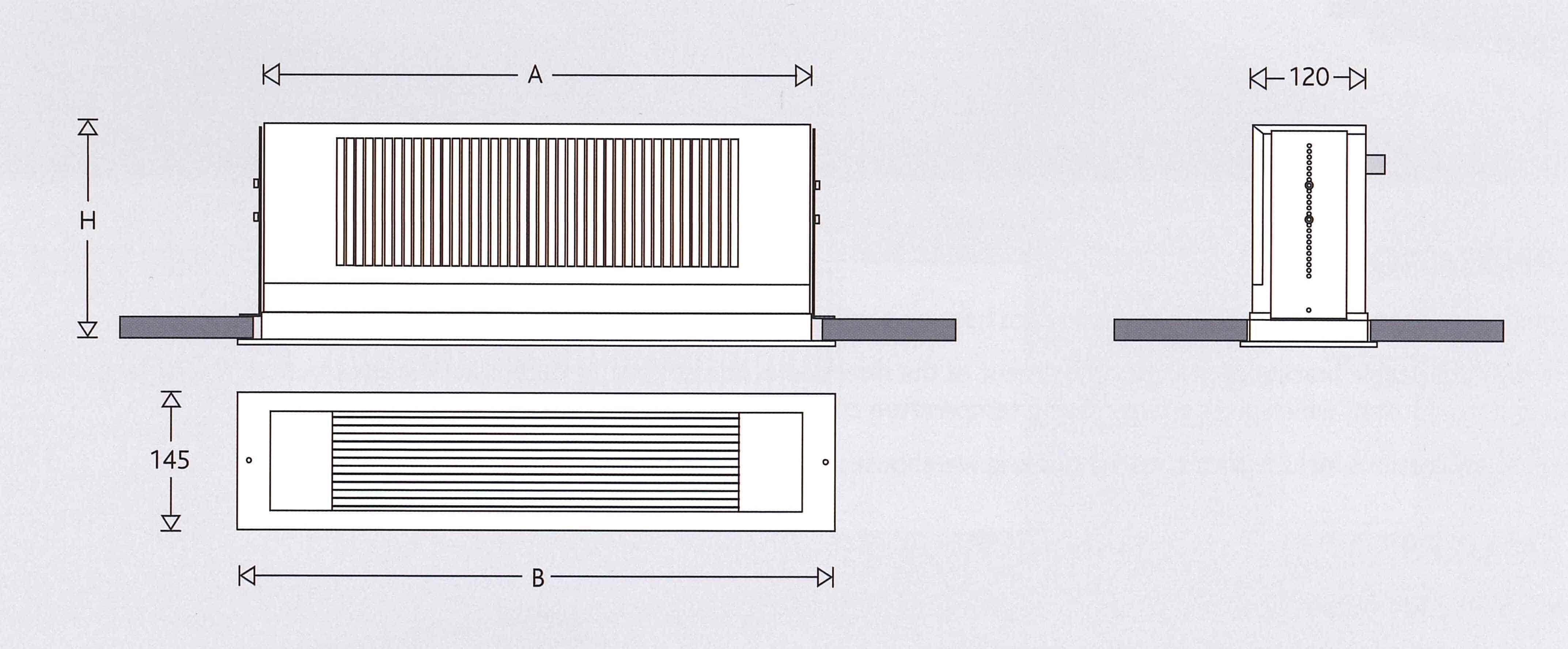 Electric Recessed Over Door Heater | Turnbull & Scott